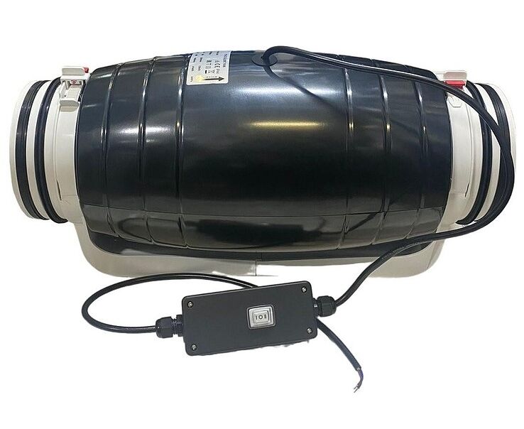 Канальный вентилятор Hon&Guan HDD-150P бесшумный с переключателем на клеммной коробке по цене 15 ...